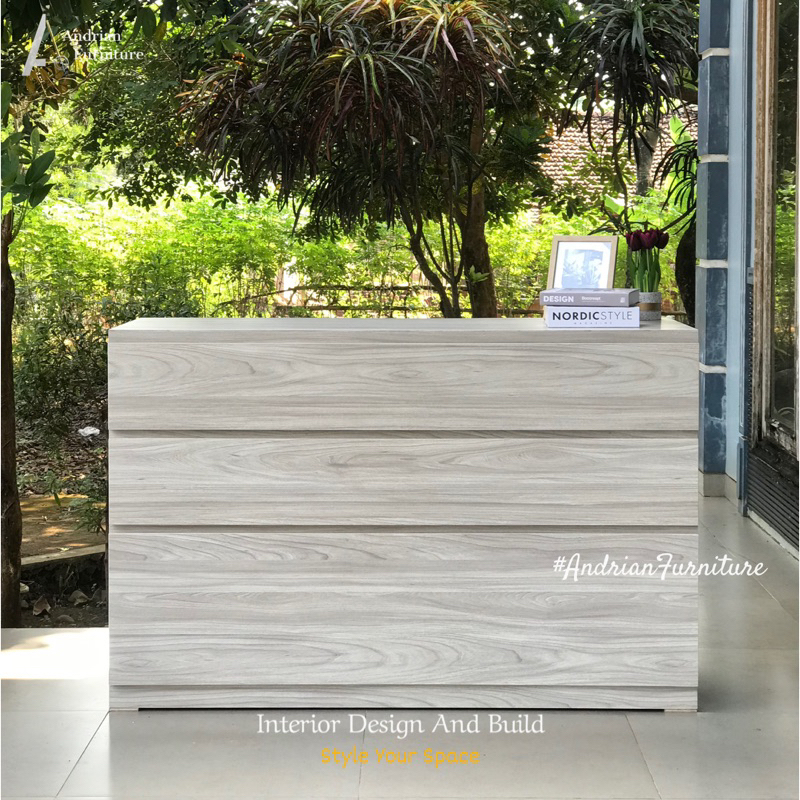 Jual Meja Drawer 3 Laci / Storage Penyimpanan Minimalis Modern HPL ...