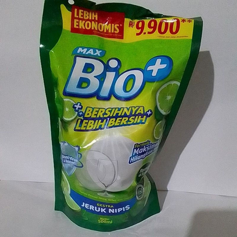 Jual Max Bio+ Cairan Pencuci Piring 500ml | Shopee Indonesia