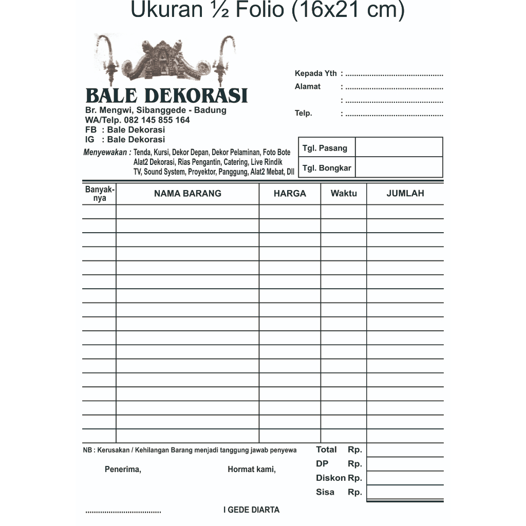 Jual NOTA FAKTUR KWITANSI USAHA TOKO LAUNDRY CUSTOM | Shopee Indonesia
