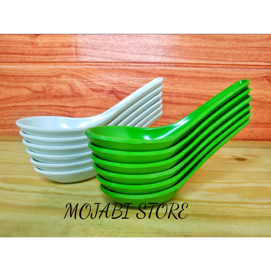 Jual paket hemat 12pcs atau satu lusin Sendok bubur Sendok Melamine ...