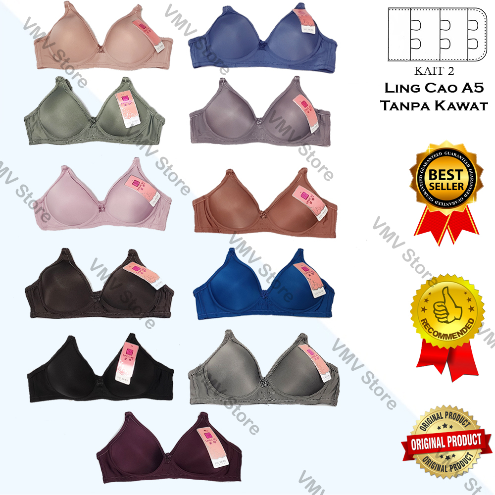 Jual Bra Bh Lingcao A5 Original BISA PILIH WARNA 34 - 36 - 38 - 40 Asli Tanpa Kawat Ling Cao ...