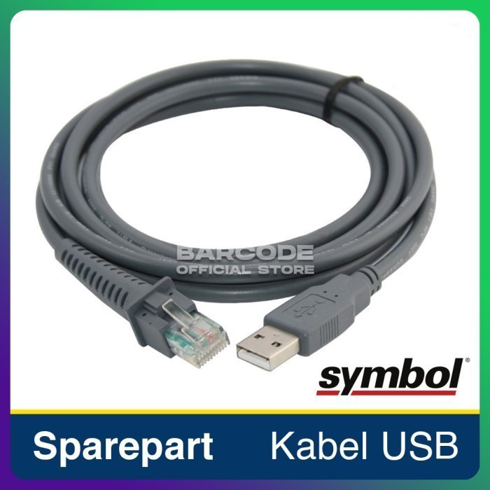 Jual SPAREPART KABEL SCANNER BARCODE SYMBOL ZEBRA MOTOROLA USB ORI ...