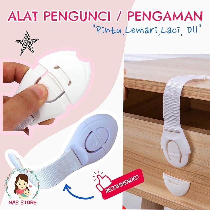 Jual NAS STORE Alat Pengunci Pengaman Pintu Lemari Laci Kulkas / Safety ...