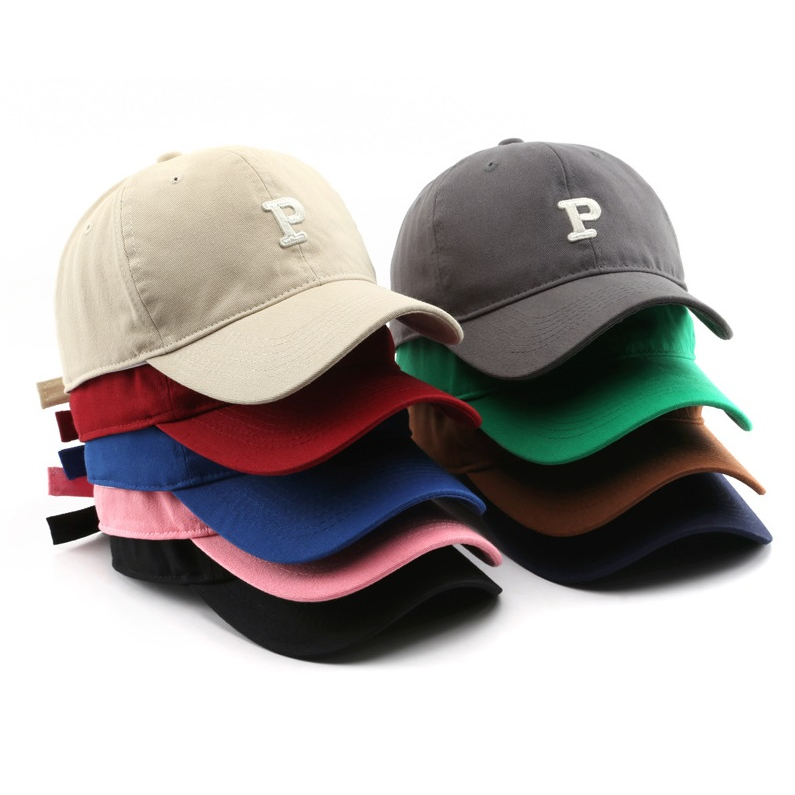 Jual TOPI LOGO HURUF P BASEBALL CAP HAT KOREA WARNA POLOS LETTER PRIA ...