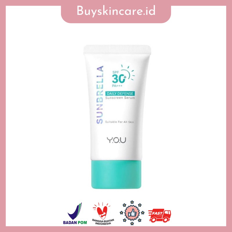 Jual YOU Sunbrella Daily Defense Sunscreen Serum SPF 30 | Tabir Surya UVA UVB Blue Light ...