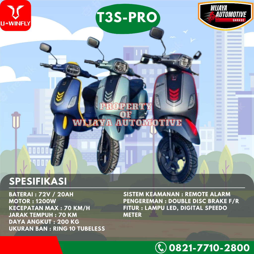 Jual SEPEDA MOTOR LISTRIK UWINFLY T3S T3-S PRO 72V 20AH | Shopee Indonesia