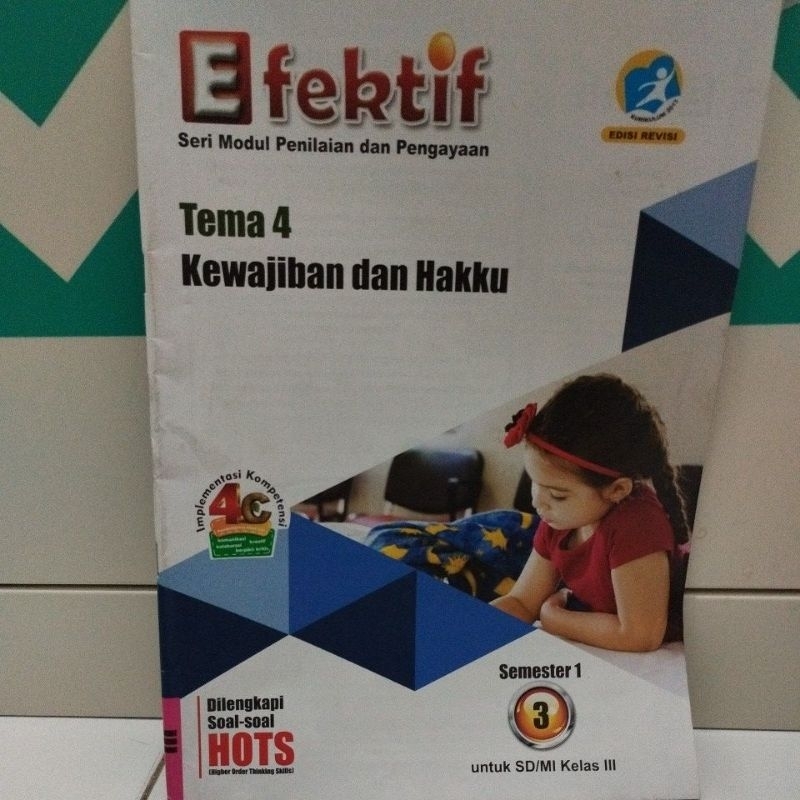 Jual LKS EFEKTIF SD KELAS 3 SEMESTER 1 TEMA 4 KEWAJIBAN DAN HAKKU. K13 EDISI REVISI | Shopee ...