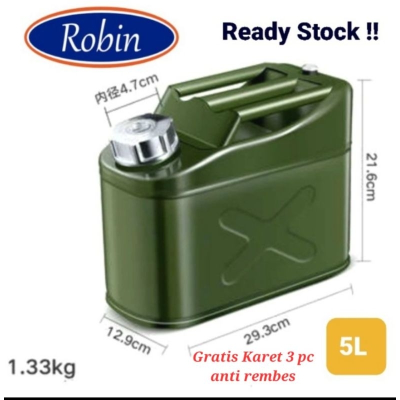 Jual Jerigen besi army bensin solar Jerry can steel 20L 10L 5L | Shopee Indonesia