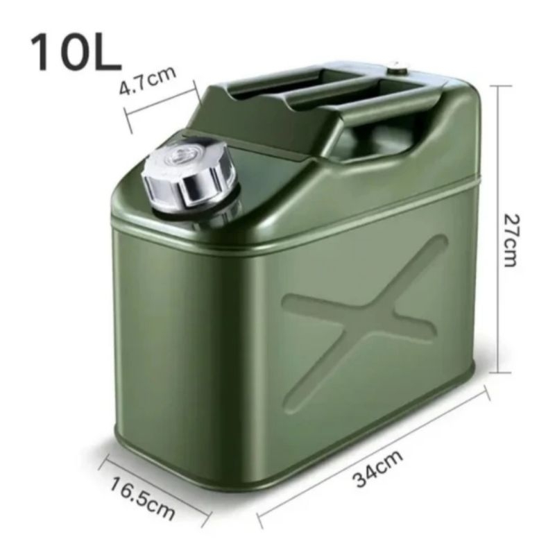 Jual Jerigen besi army bensin solar Jerry can steel 20L 10L 5L | Shopee ...