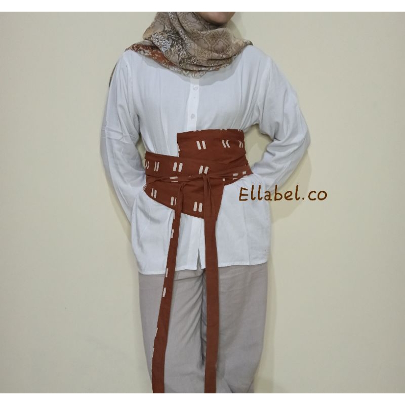 Jual obi belt motif jumputan / Obi belt motif garis/ Obi belt jumputan ...