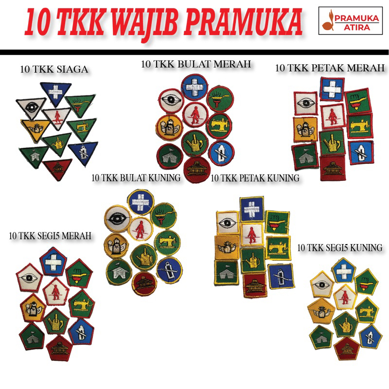 Jual 10 TKK WAJIB PRAMUKA BORDIR - SIAGA PENGGALANG PENEGAK | Shopee Indonesia