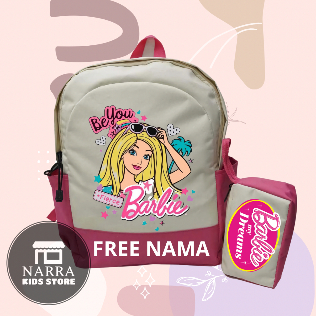 Jual Tas Ransel Backpack Anak Sekolah SD / TK Custom Gambar Barbie ...