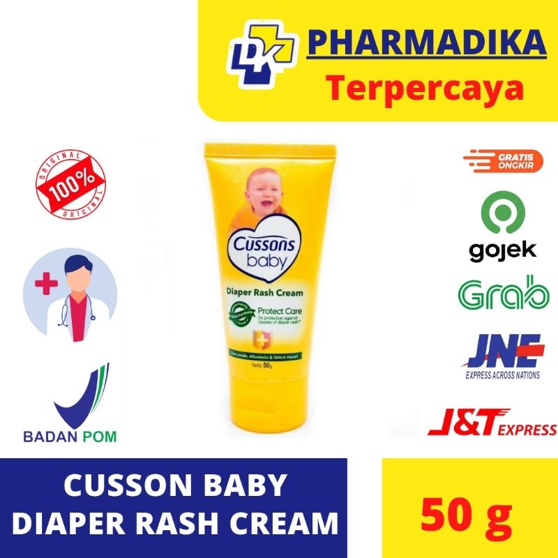 Jual CUSSONS BABY CREAM PROTECT CARE DIAPER RASH - KRIM RUAM POPOK 50 ...
