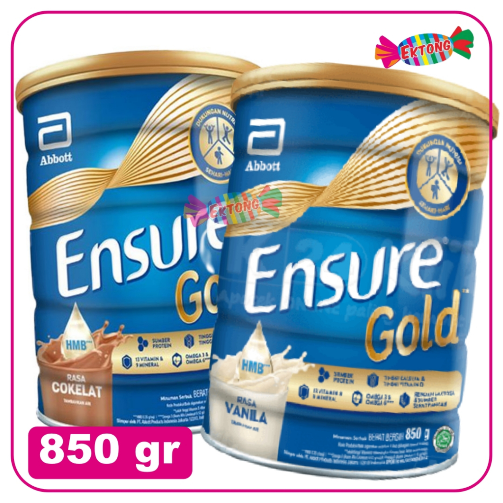 Jual Ensure Gold HMB Cokelat / Vanila 850 g - Nutrisi Dewasa Rendah Laktosa | Shopee Indonesia