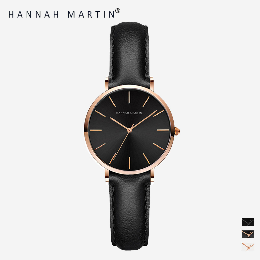 Jual HANNAH MARTIN Jam Tangan Wanita Sangat tipis 100% Original Fashion ...