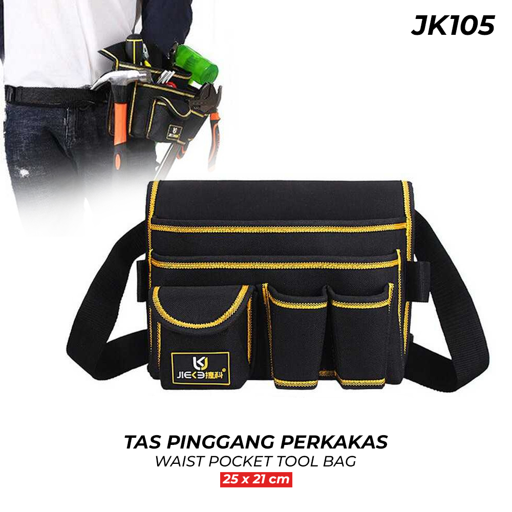 Jual JIEKE Tas Pinggang Perkakas Serbaguna Waist Pocket Tool Bag/Tas ...