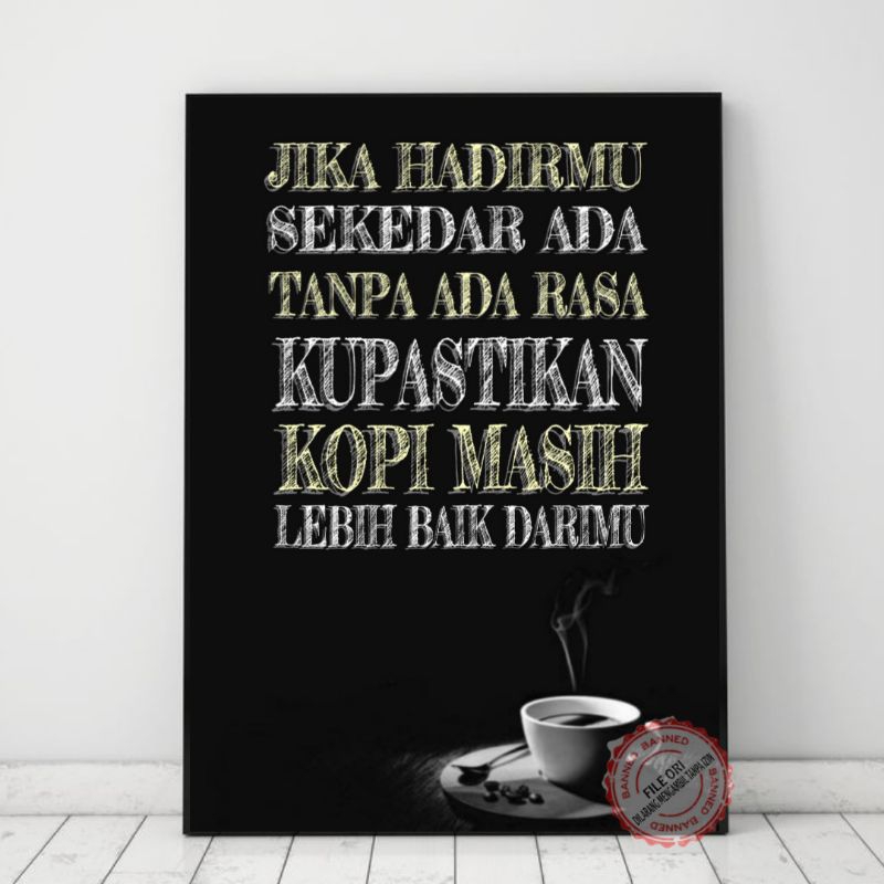 Jual POSTER QUOTE KATA KATA ART PAPER A3+ | Shopee Indonesia