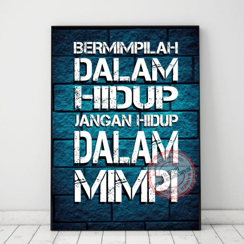 Jual POSTER QUOTE KATA KATA ART PAPER A3+ | Shopee Indonesia