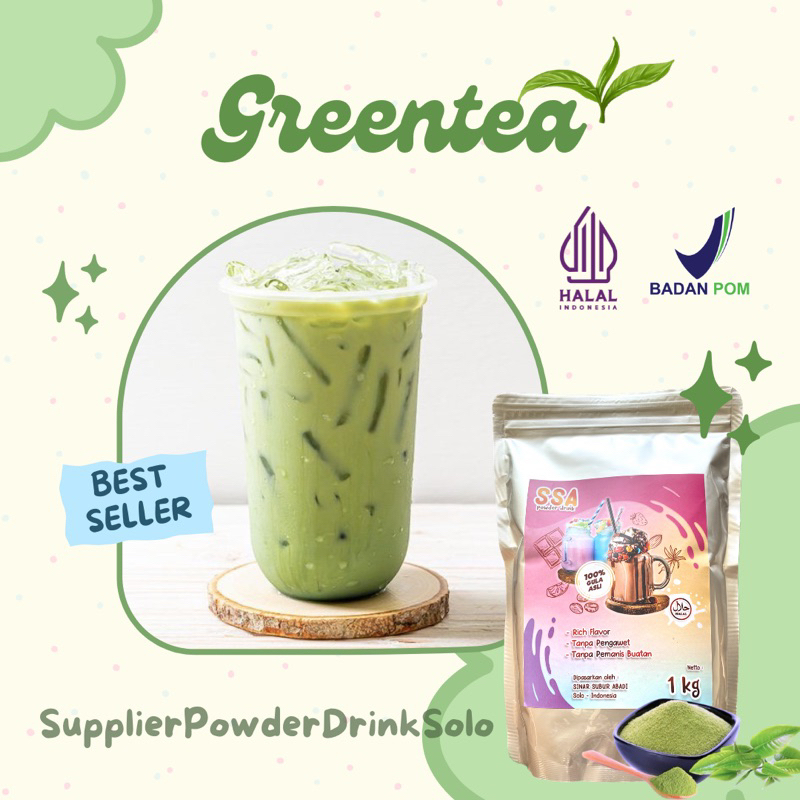 Jual Powder Drink Green Tea 1 KG / bubuk minuman greentea | Shopee ...