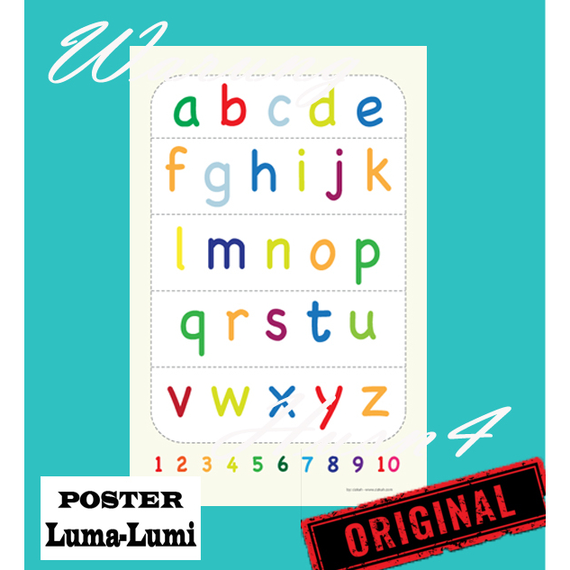 Jual Poster Belajar Huruf Abjad Anak-Anak Huruf Kecil | Shopee Indonesia