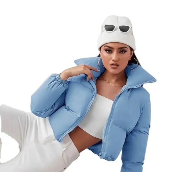 Jual Jaket Puffer Wanita Crop Gaya Model Baru Jaket Musim Dingin ...