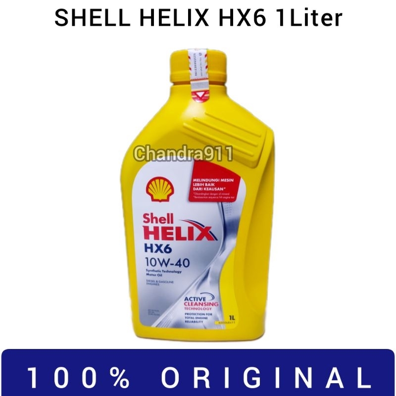 Jual SHELL HELIX HX6 10W-40 1L OLI MESIN ORIGINAL | Shopee Indonesia