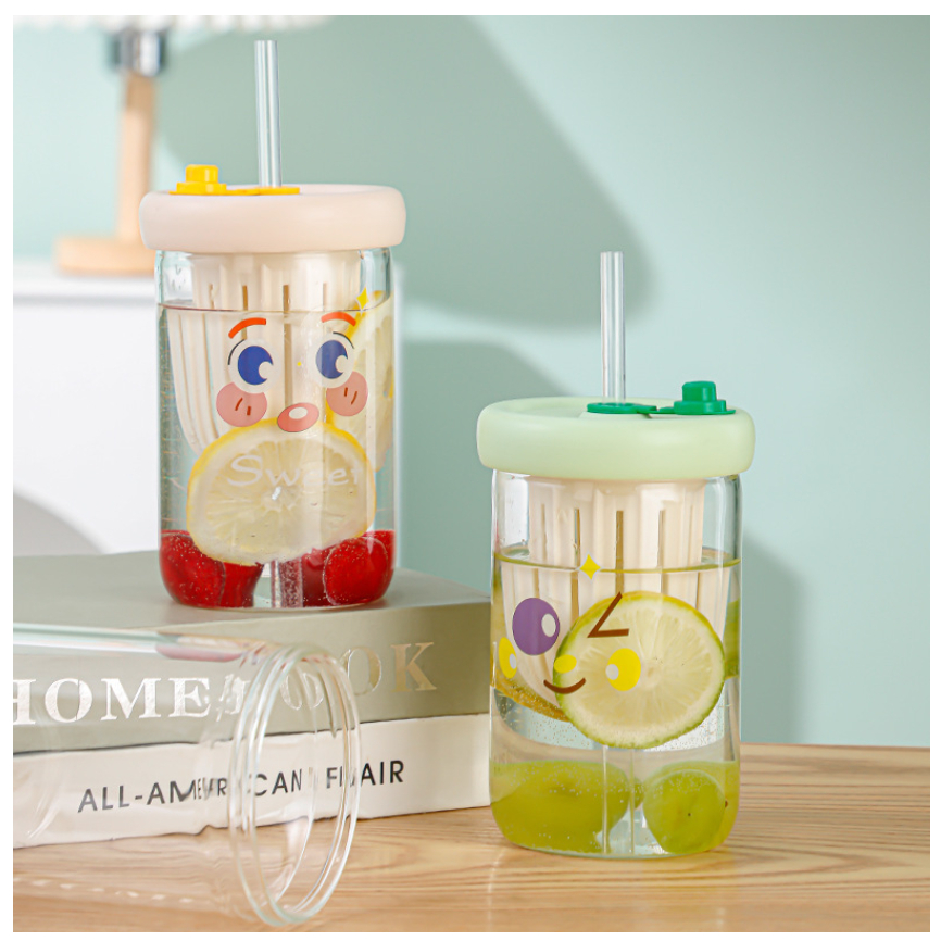 Jual BOTOL MINUM FILTER INFUSED WATER EMOJI - BOTTLE EMOJI BAHAN KACA ...