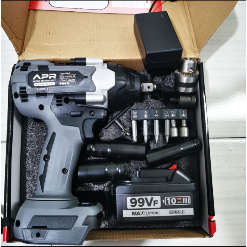 Jual Promo Impact wrench APR JAPAN JUMBO 99v jumbo facelift 1 baterai ...