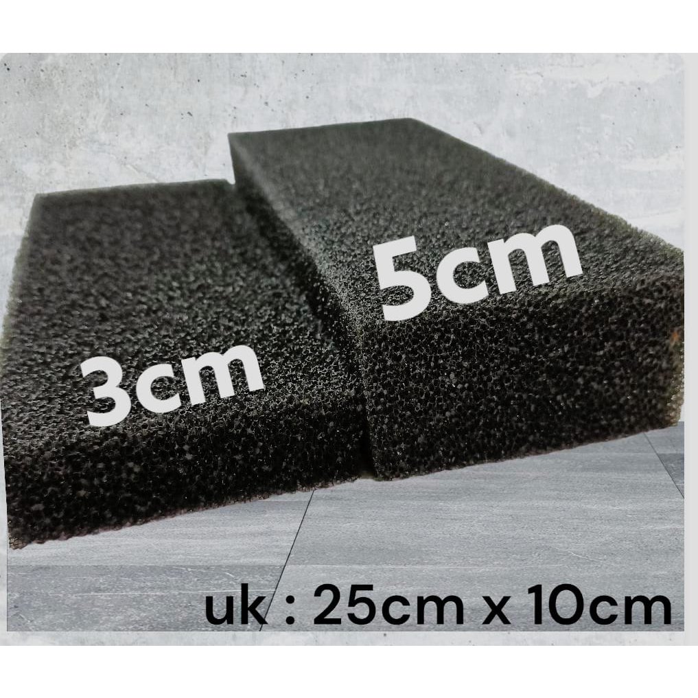 Jual TERMURAH FILTER BUSA BIOFOAM BIO FOAM 25 CM X 10CM X 3CM DAN 5 CM ...