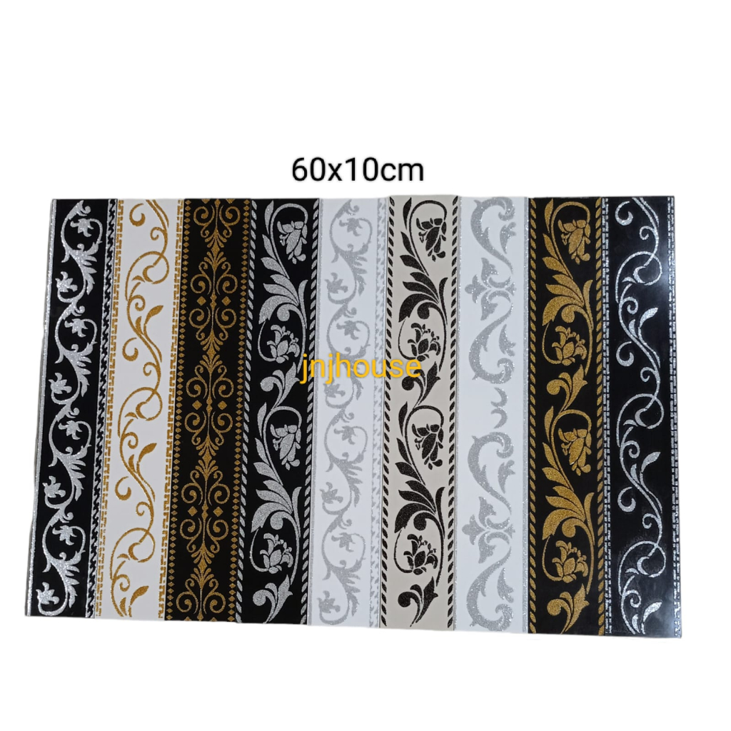 Jual List Plint Granit 10x60 Motif Bunga Lis Hiasan Dinding | Shopee ...