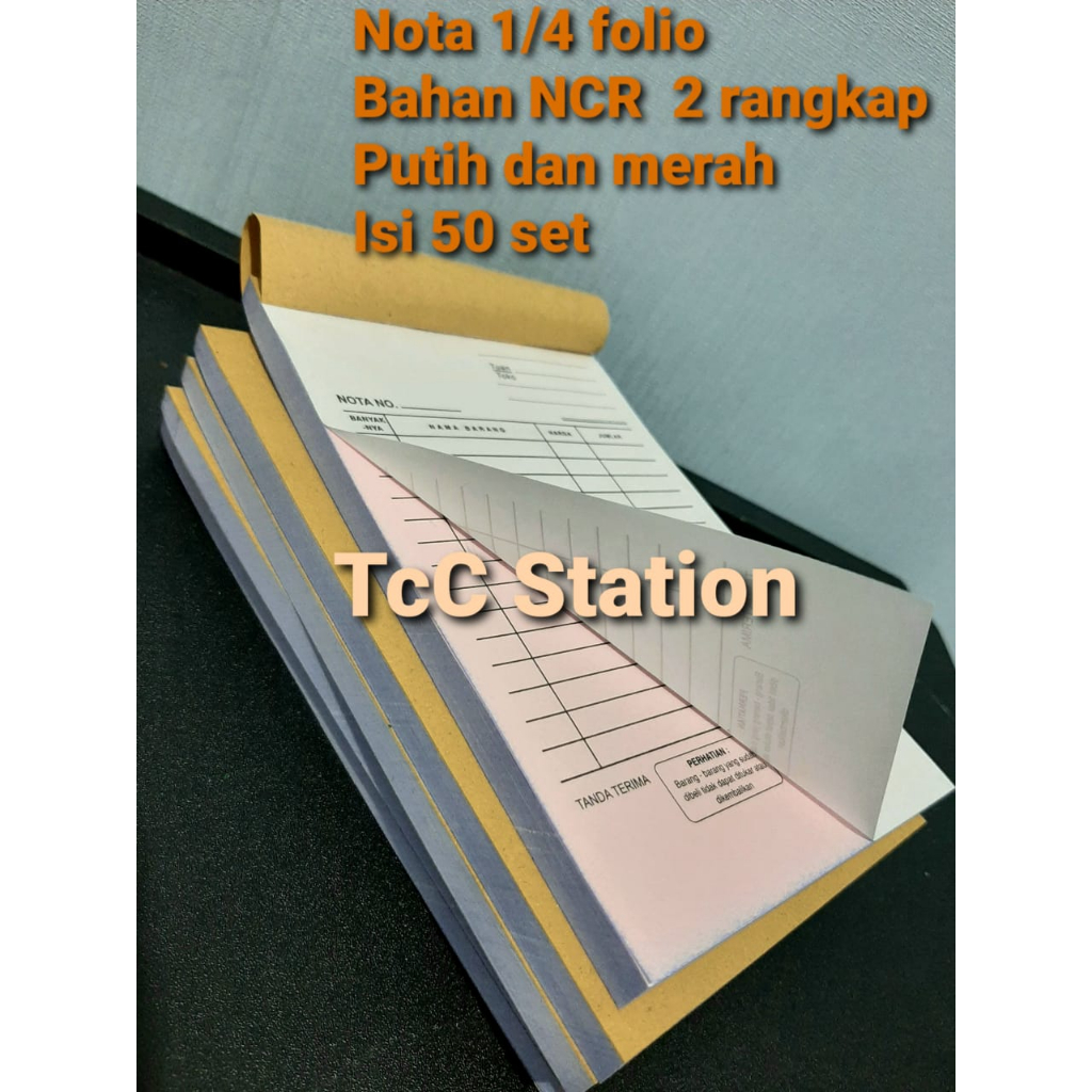 Jual 1 PAK 5 BUKU Nota Kontan 2 ply isi 100 lembar ( 50 set ) Bon Nota ...