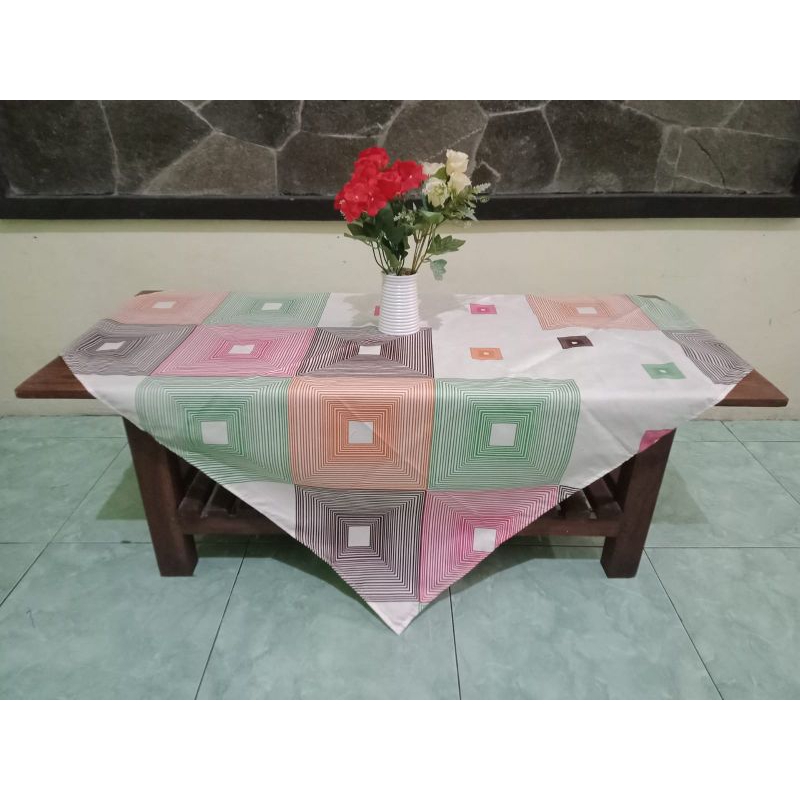 Jual Taplak Alas Meja Tamu Katun Minimalis Aesthetic Aneka Motif Persegi Kotak Segi Empat 100 x ...