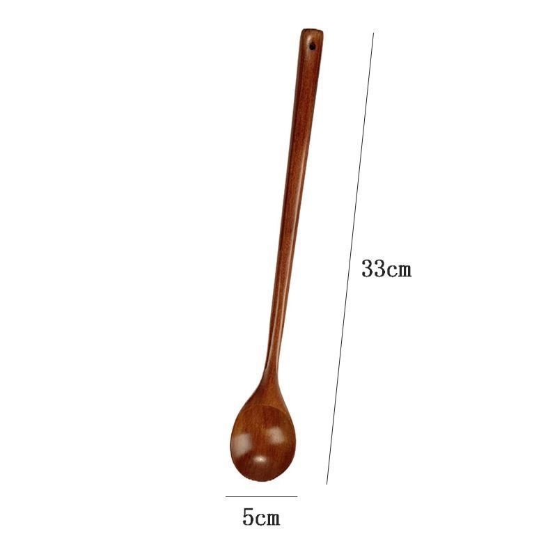 Jual sendok kayu panjang 33cm / sendok masak kayu/ sendok kayu korea ...