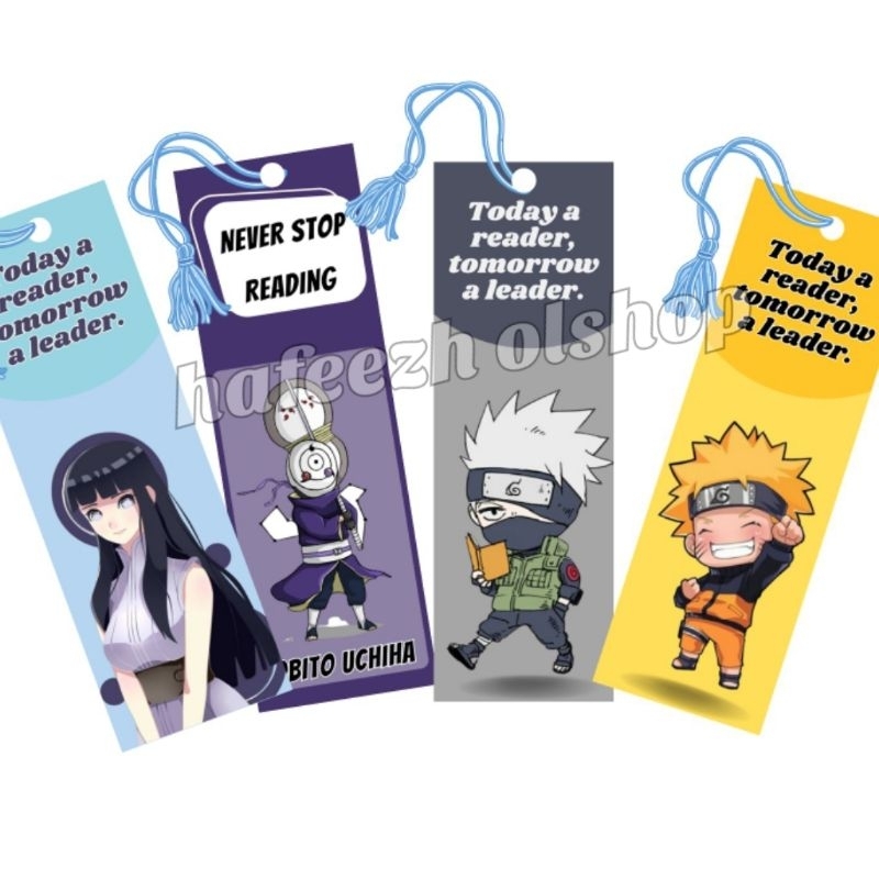 Jual Pembatas Buku Bookmark Naruto Hinata Sasuke Madara Uchiha Kakashi ...