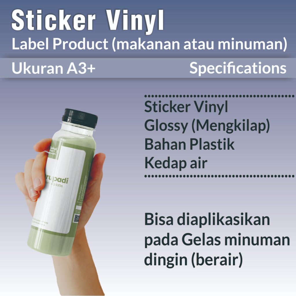 Jual STICKER VINYL / CHROMO (UNTUK LABEL PRODUK MAKANAN & MINUMAN ...