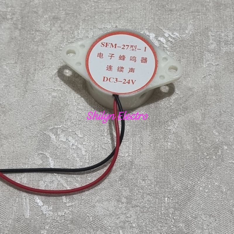 Jual BUZZER SPEAKER PUTIH BESAR 3V - 2V SFM-27 CONTINUOUS BUZER ...