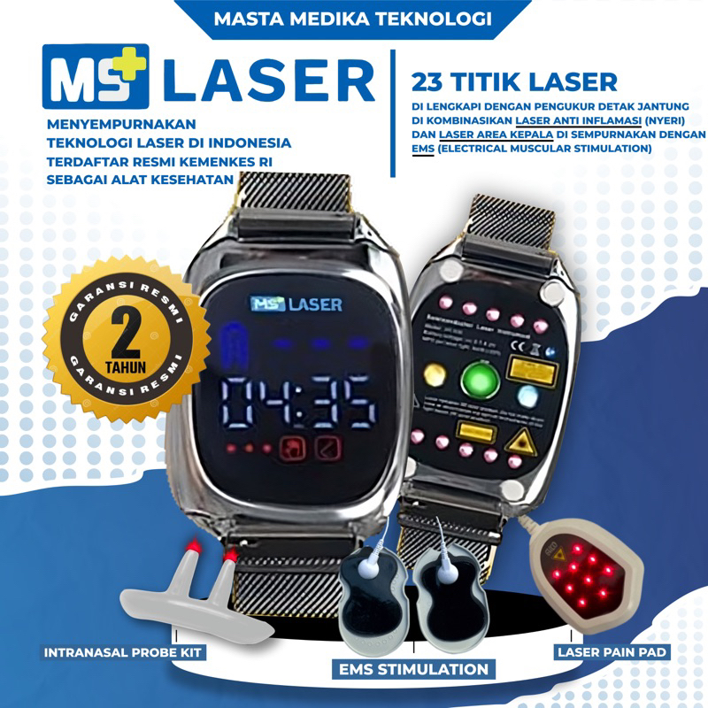 Jual DR Jam Terapi Laser Terbaru Original MS LASER Plus Heart Rate 3 ...
