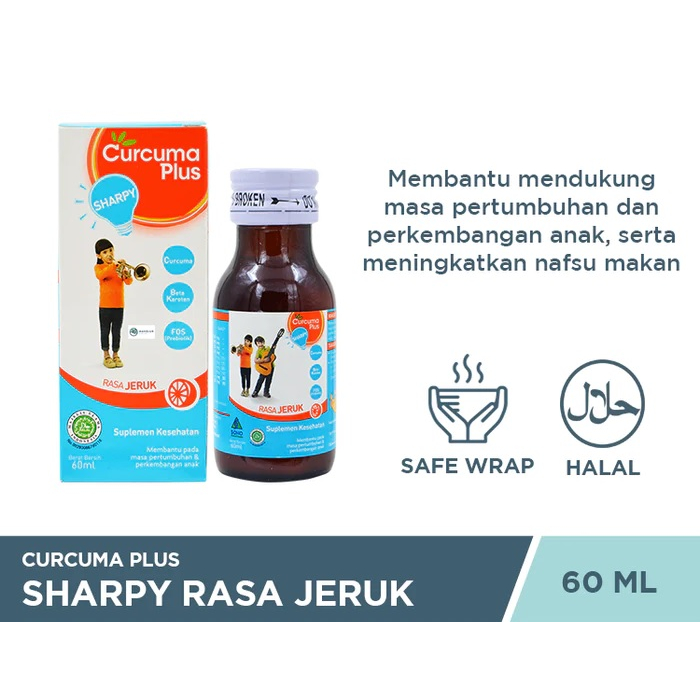 Jual Curcuma Plus Sharpy Multivitamin Tumbuh Kembang Anak Rasa Jeruk 60 ...