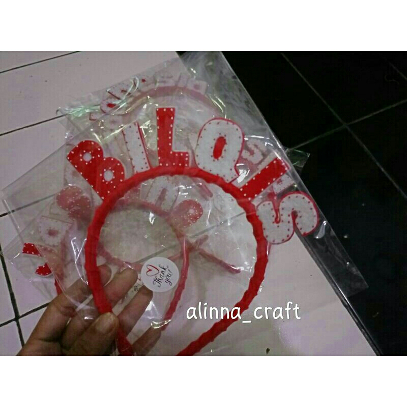 Jual bando nama bando flanel /bando custom 2 variasi di tempel dan di ...