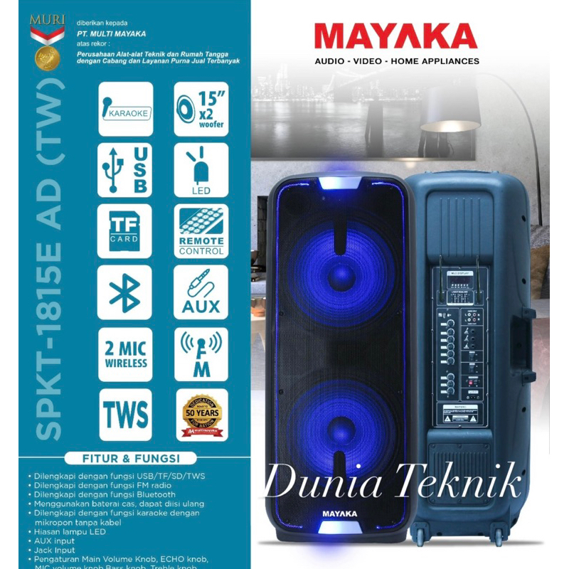 Jual Speaker Aktif Karoke Portable MAYAKA Digital Amplifier Set SPKT ...