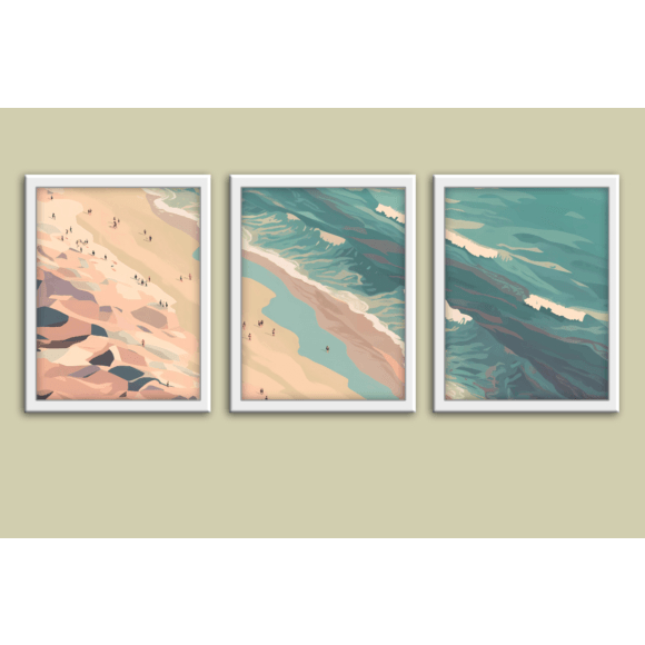 Jual Boho Beach Coastal Shoreline Wall Art | Shopee Indonesia