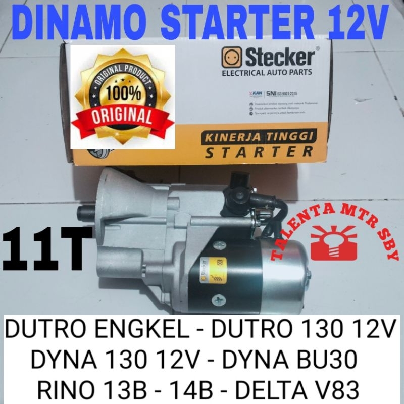 Jual BERGARANSI DINAMO STARTER 12V DUTRO ENGKEL DUTRO 130 12V SAURUS 12V DYNA BU30 RINO 13B 14B ...