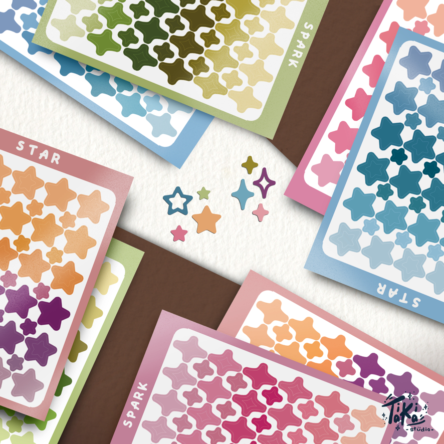 Jual STAR & SPARKLE Sticker Sheet / Stiker Bintang & Kilau, Kerlip ...