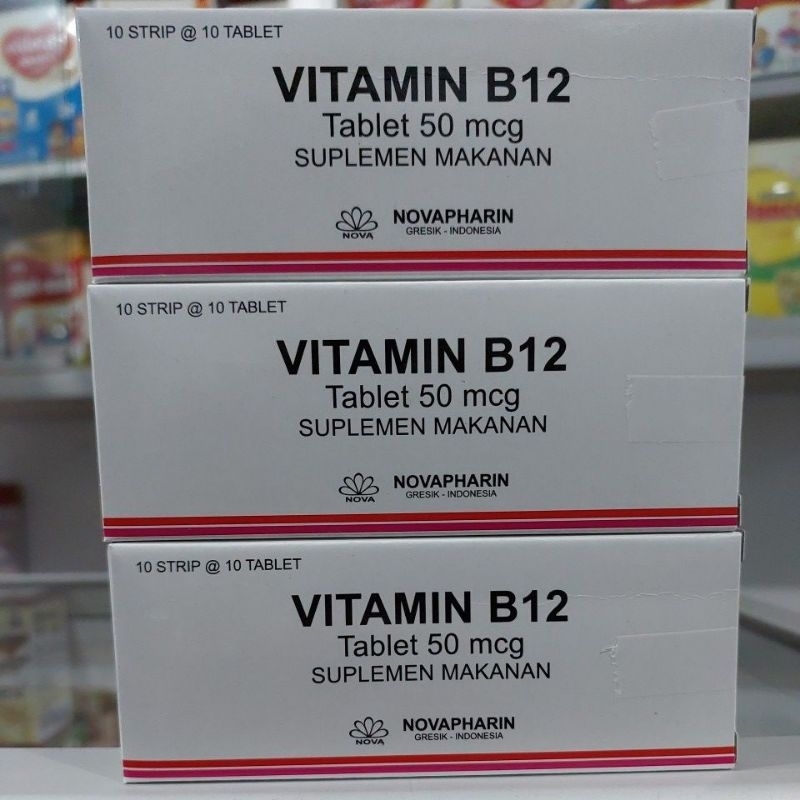 Jual VITAMIN B12 PERBOX ISI 100 TAB NOVAPHARIN | Shopee Indonesia