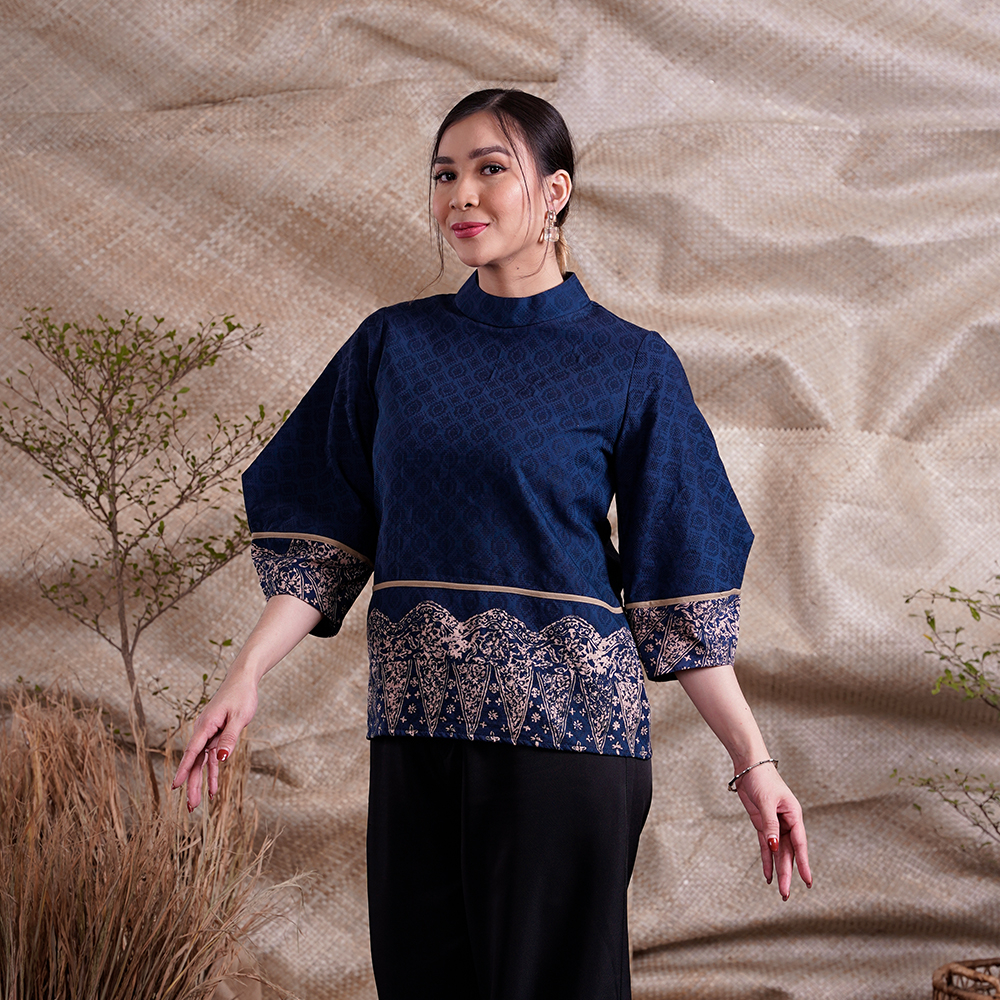 Jual NONA RARA - Lesi Dobi T2353, Baju Batik Kasual Modern | Shopee ...