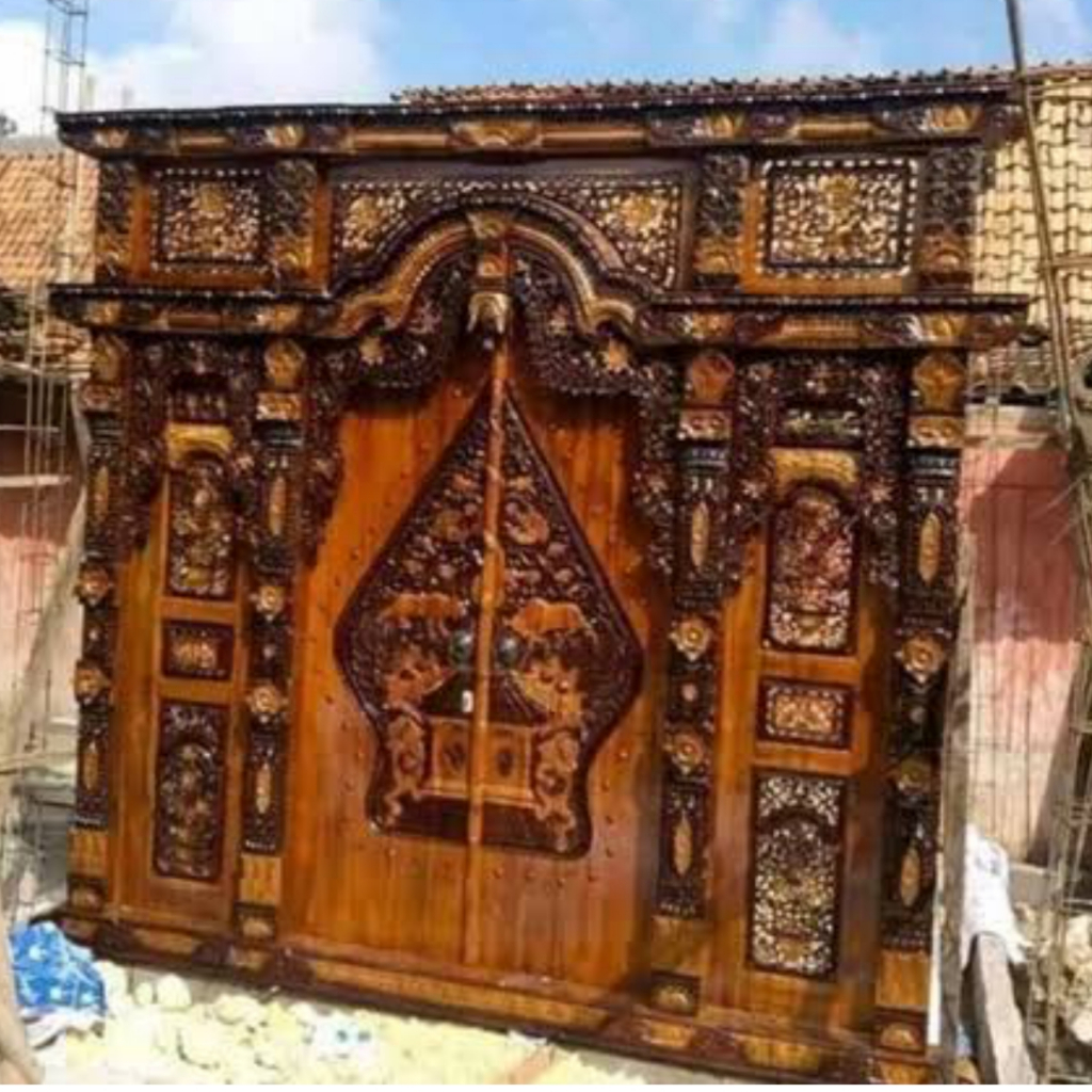 Jual pintu gebyog jawa relief wayang ramayana antik bagus, jepara ...
