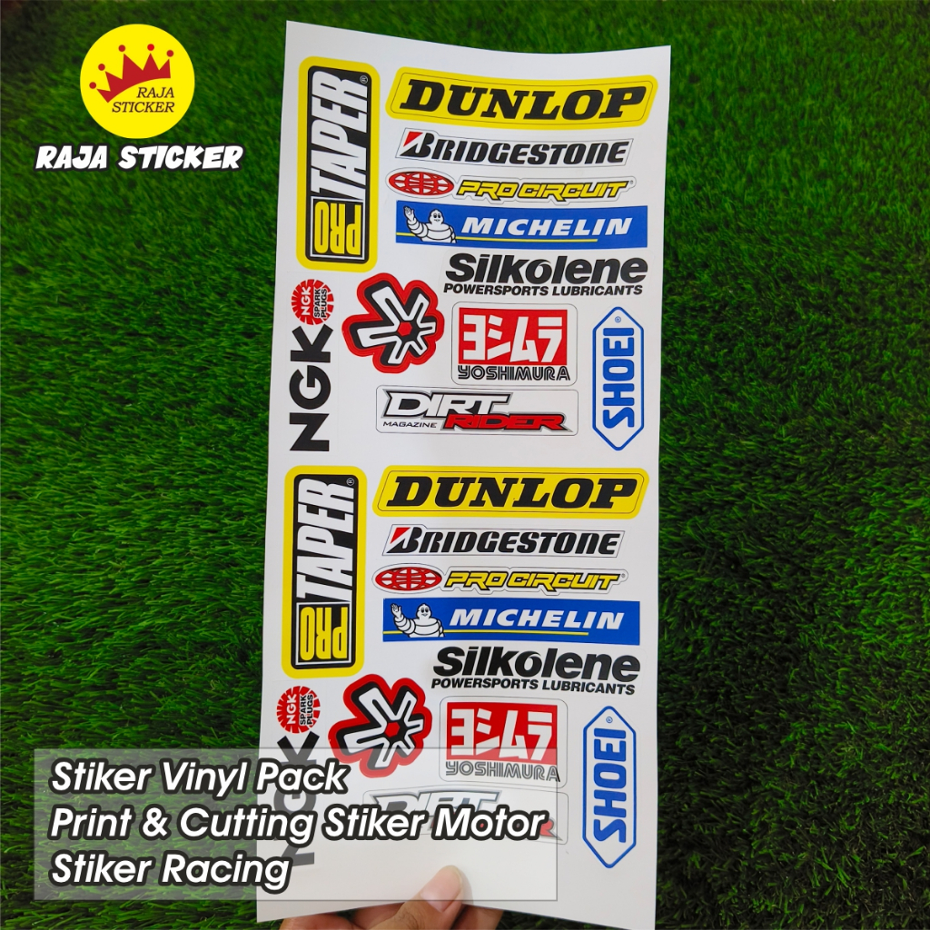 Jual Stiker Racing - Stiker Vinyl Pack Print & Cutting - Stiker Motor ...