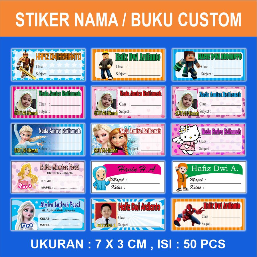 Jual Stiker Nama Buku Label Custom | Shopee Indonesia