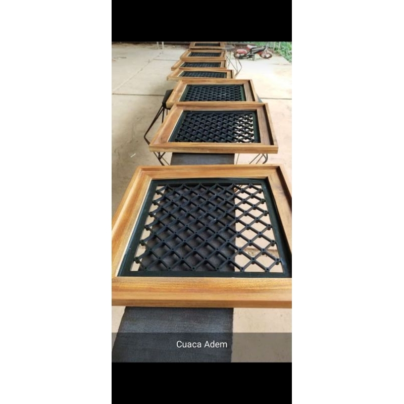 Jual bingkai platycerium 51*51 dalam 40*40 les kayu jati pehutani ...