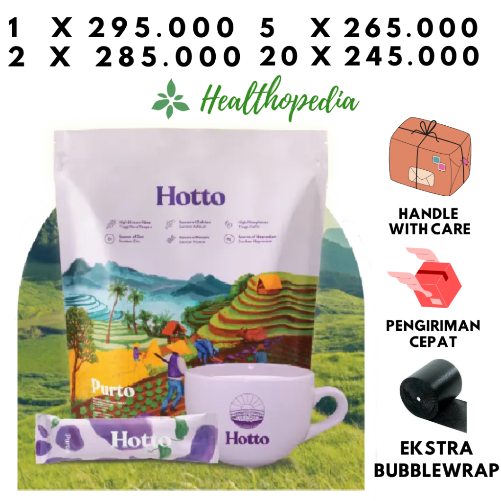 Jual HOTTO PURTO 100% ORIGINAL 16 SACHET MINUMAN MULTIGRAIN SUPERFOOD ...